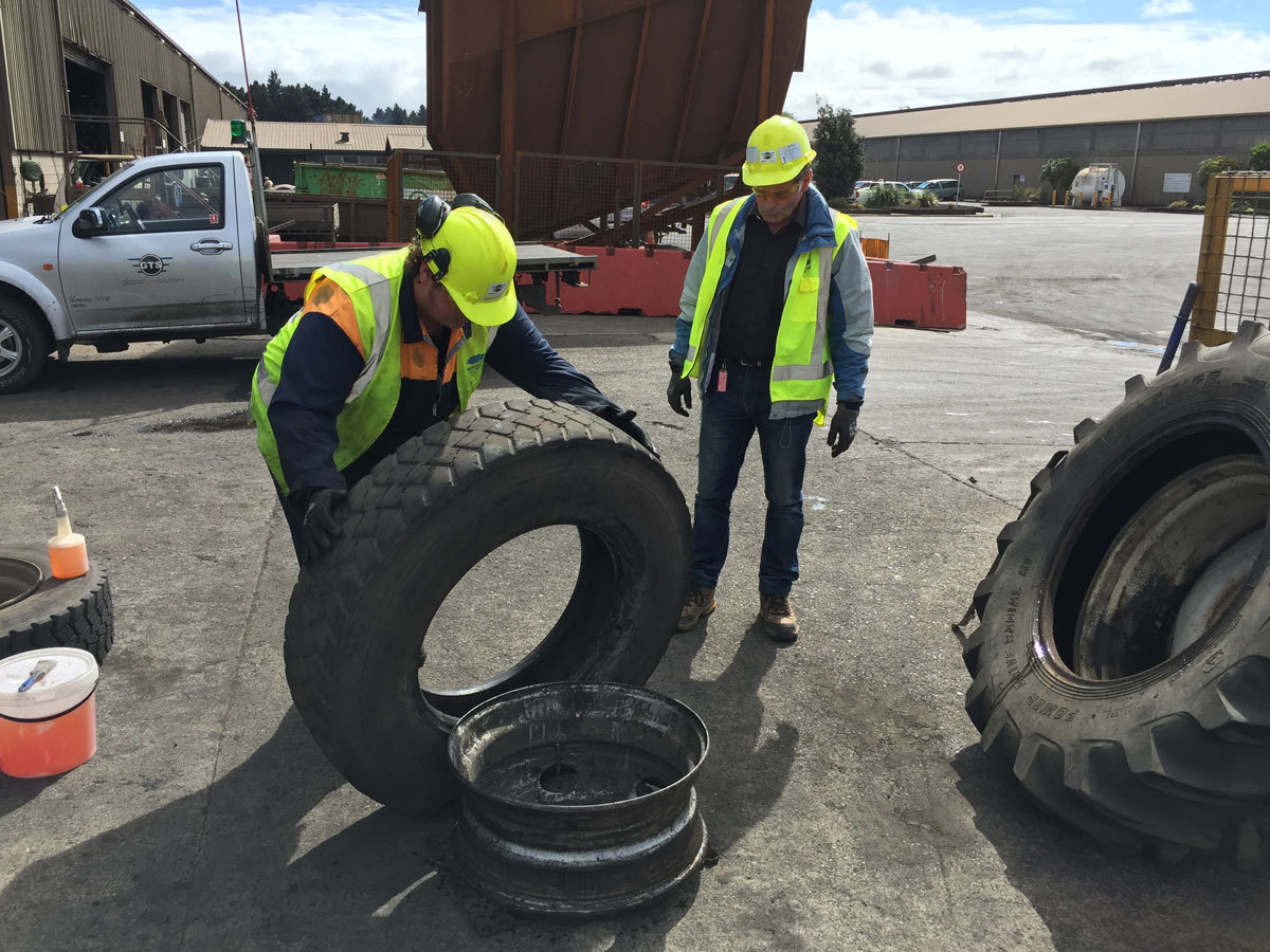 OTR tyre training NZ Earthmoving truck tyres OTR tires